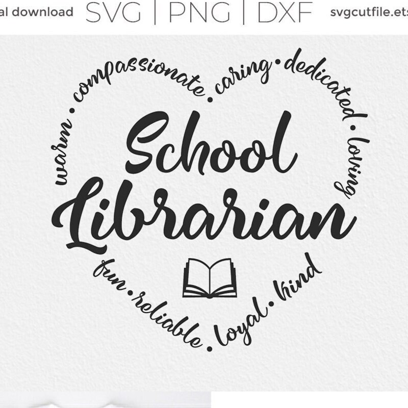 Library Svg - Etsy