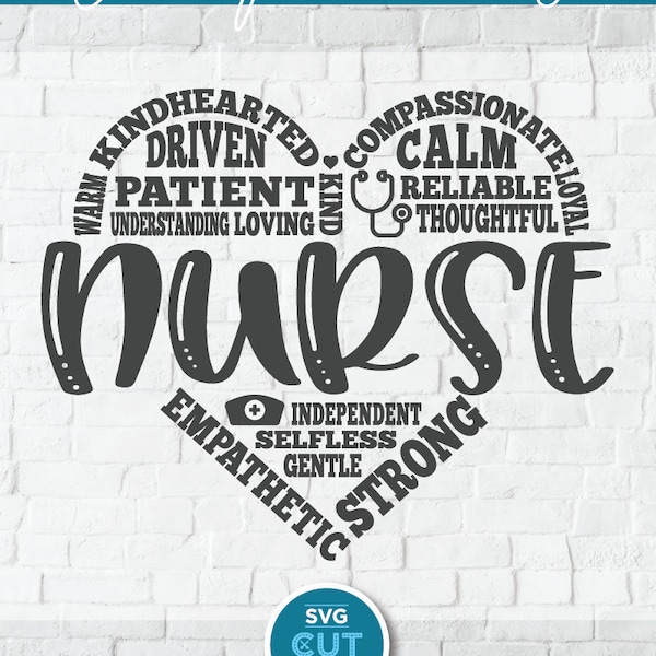 Nurse Word Cloud Svg - Etsy