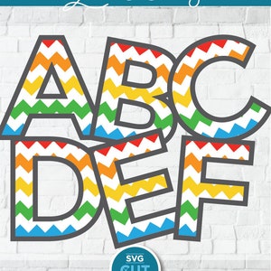 Chevron Letters Svg, Chevron Alphabet Svg, Chevron Font Svg, Chevron ...