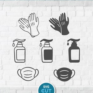 Hand Soap Svg Hand Sanitizer Svg Soap Icons Face Mask Svg - Etsy