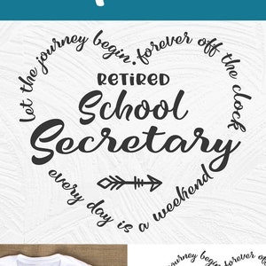 Retired School Secretary Svg, Retiring Secretary Svg, School Secretary ...
