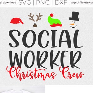 Christmas Social Worker Svg, Social Worker Christmas Crew Svg, Social ...