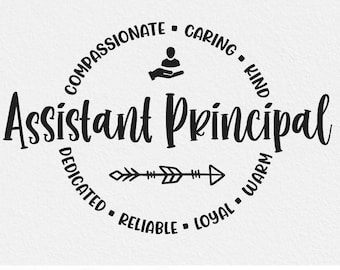 Circle Assistant Principal Svg - Etsy