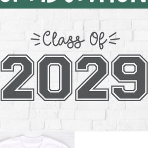 Class of 2029 Svg, Cute 2029 Grad Svg, 2029 Graduation Svg, 2029 Senior ...
