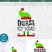 Christmas Nurse svg Elf squad svg holiday nurse svg png dxf | Etsy
