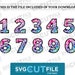 Polka dot numbers svg polka dot number svg number svg polka | Etsy