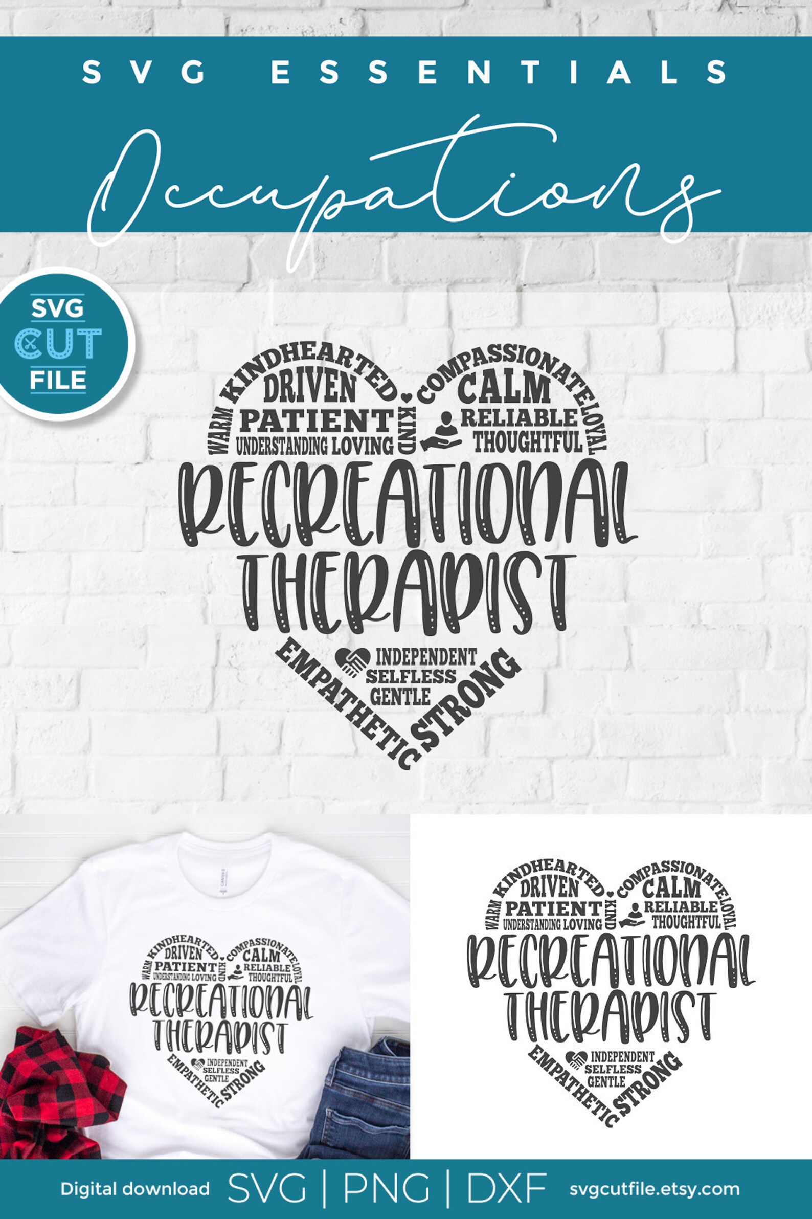 Recreational Therapist Svg, Recreational Therapy Svg, Subway Art Heart ...