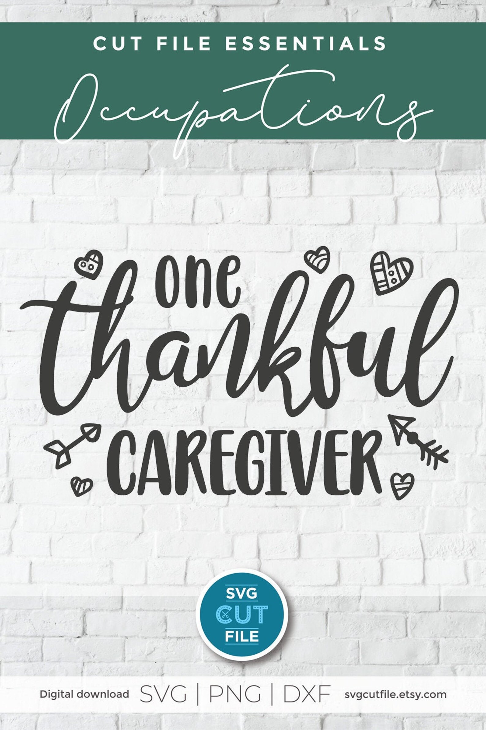 Caregiver Svg, Care Giver Appreciation Svg, One Thankful Caregiver ...