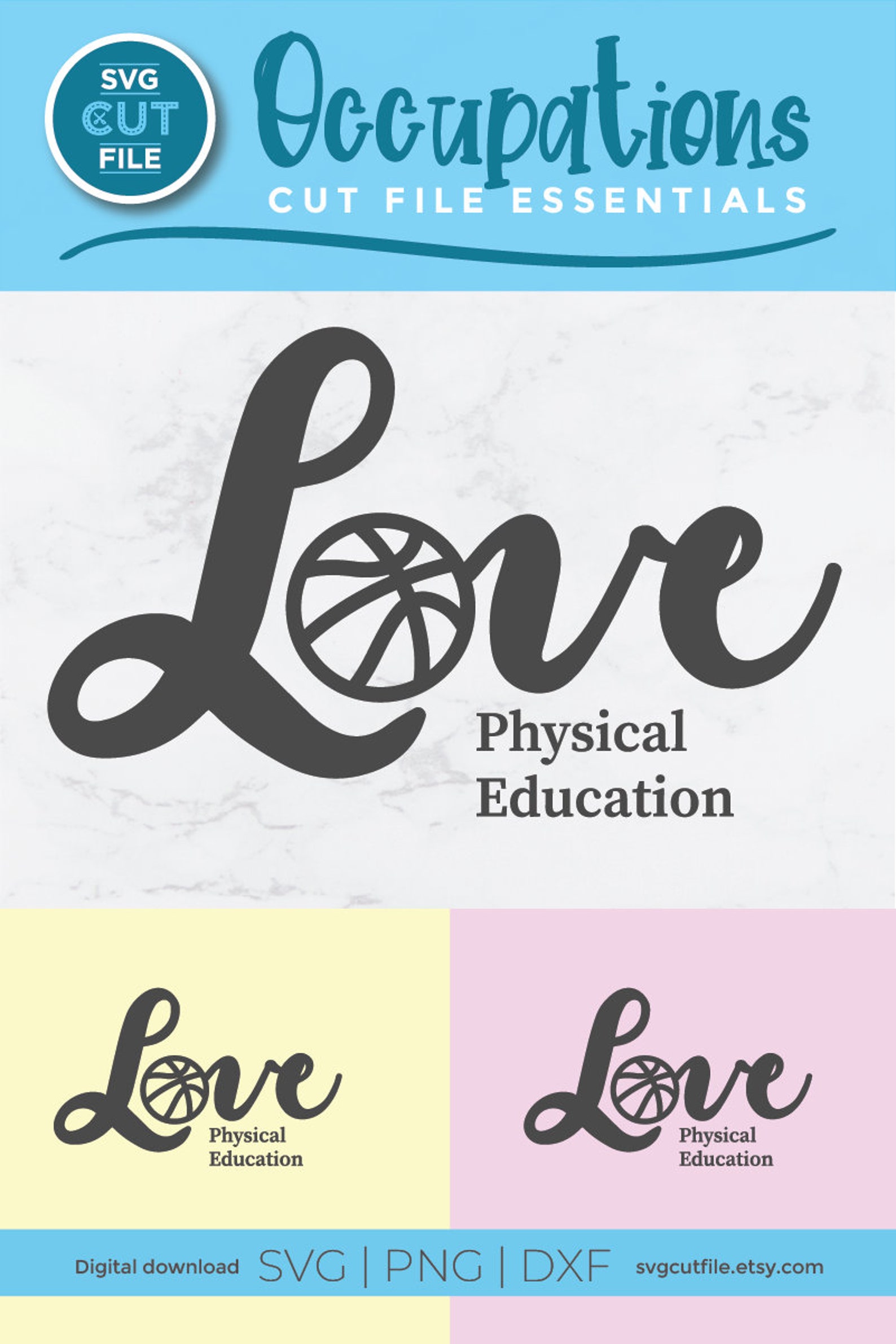 PE Teacher Svg, Love Physical Education Svg, Teacher Appreciation ...