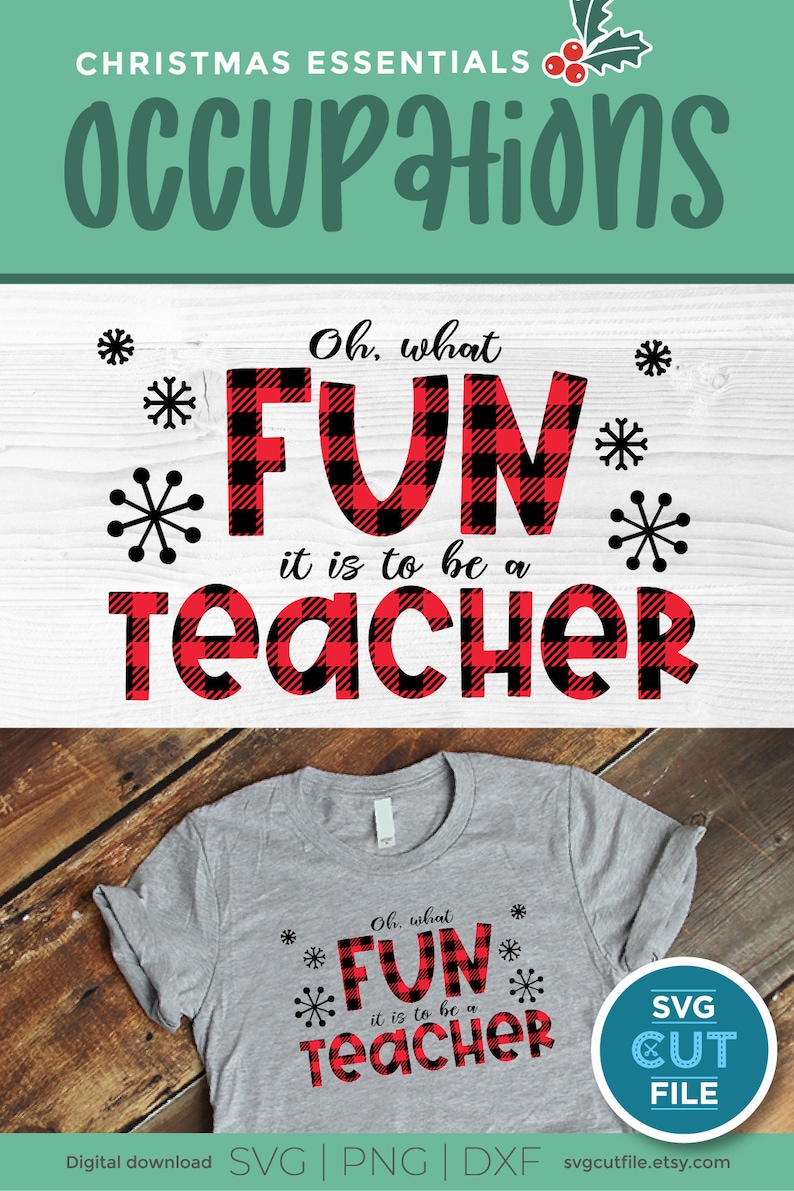 Christmas Teacher Svg, Teacher Christmsas Svg, Holiday Teacher Svg, Oh ...