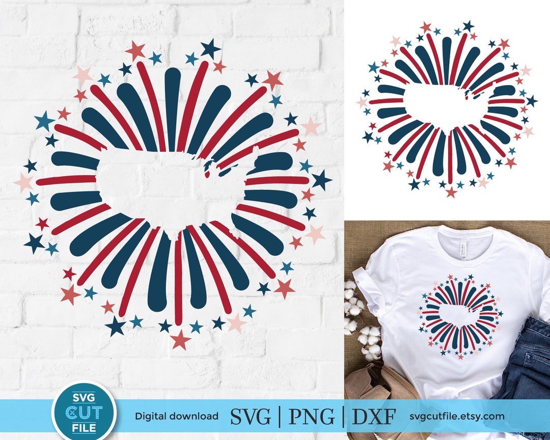 4th of July Svg, Usa Fireworks Svg, America Fireworks, Fireworks ...