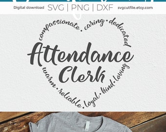 Art & Collectibles Digital Attendance clerk svg Secretary svg Eps PEIMS ...
