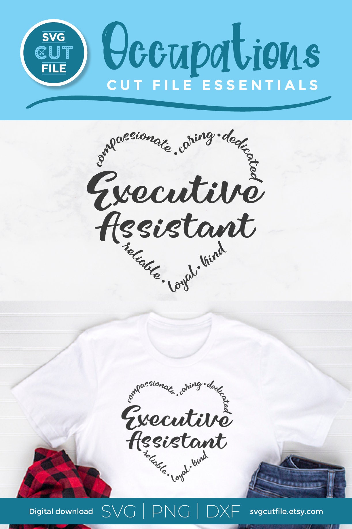 Executive Assistant Svg Admin Svg Receptionist Svg | Etsy