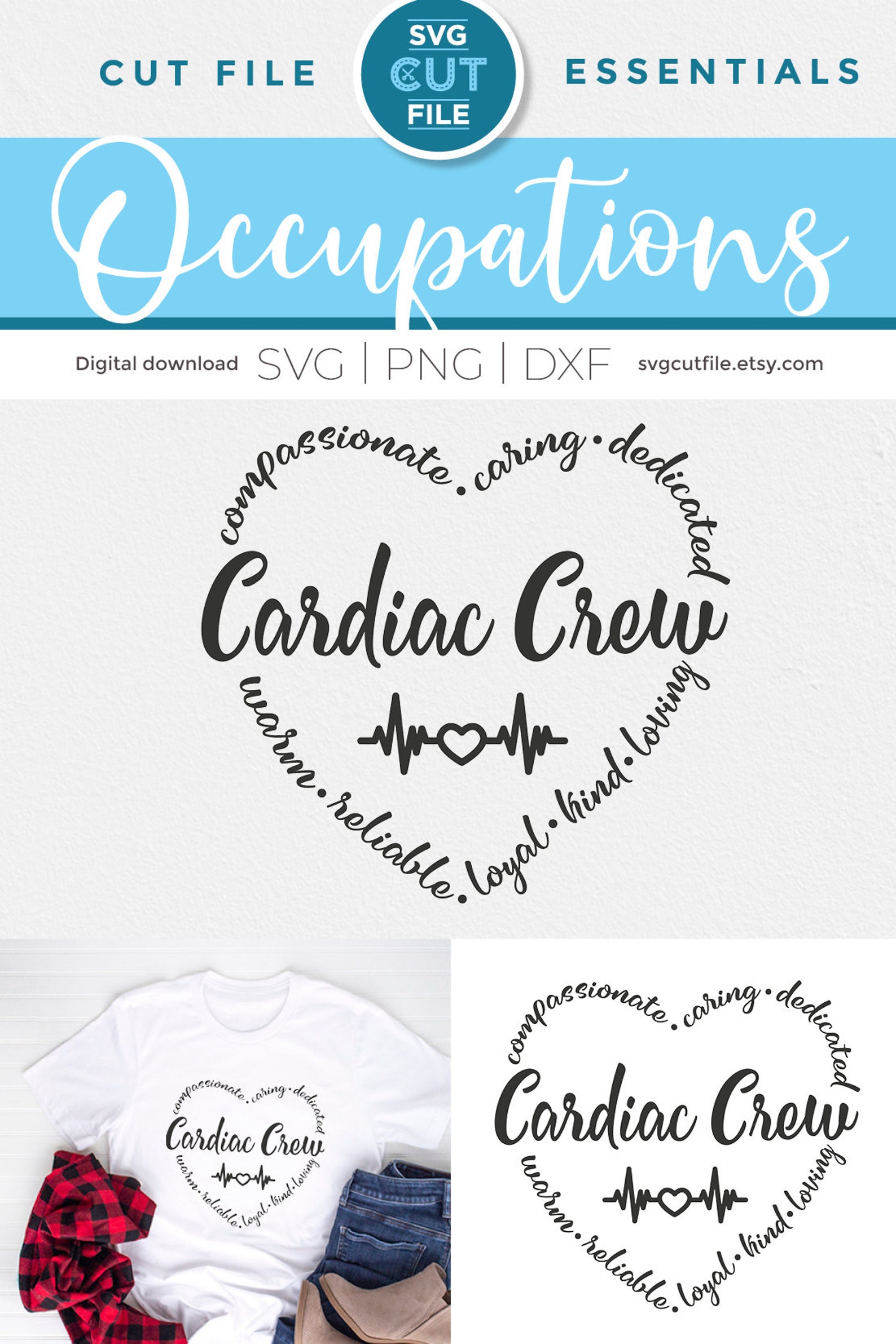 Cardiac Crew Svg Cardiologist Svg Heart Doctor Svg - Etsy