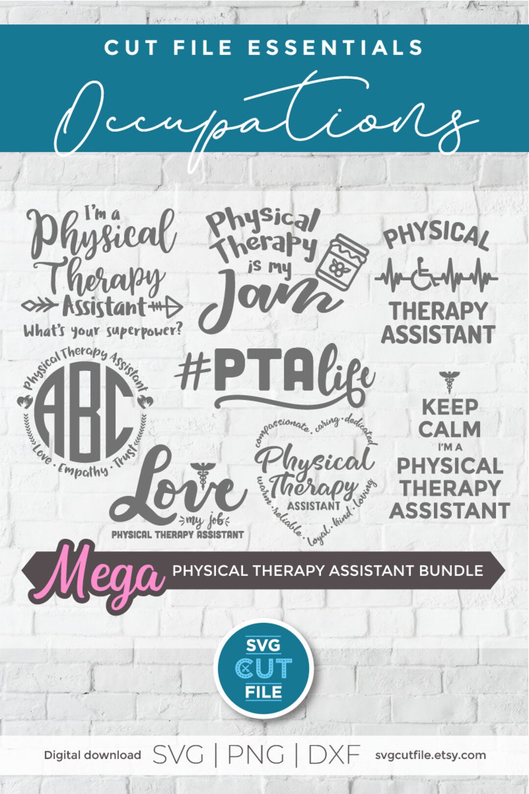 Physical Therapy Assistant Svg Bundle, Physical Therapist Assistant Svg ...
