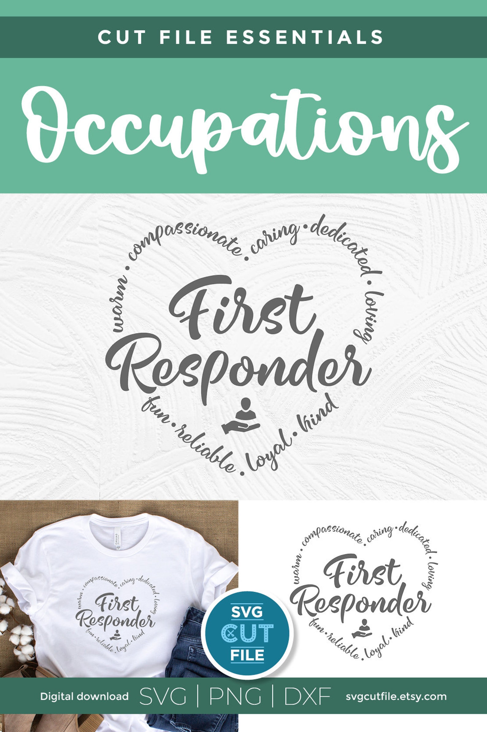 First Responder Svg, Emergency Worker, Emergency Services Svg, EMT Svg ...