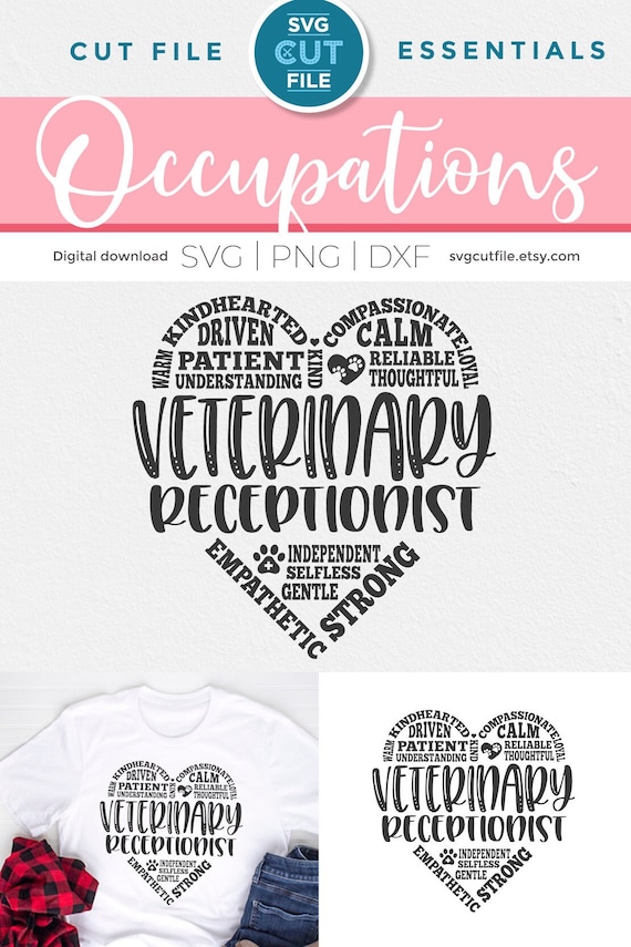 Veterinary Receptionist Svg Vet Receptionist Svg Veterinary - Etsy