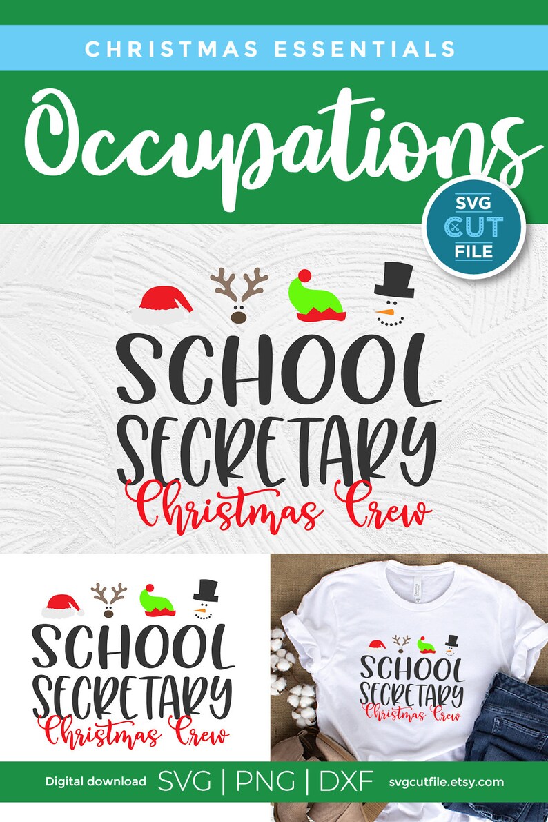 Christmas School Secretary Svg School Secretary Christmas | Etsy