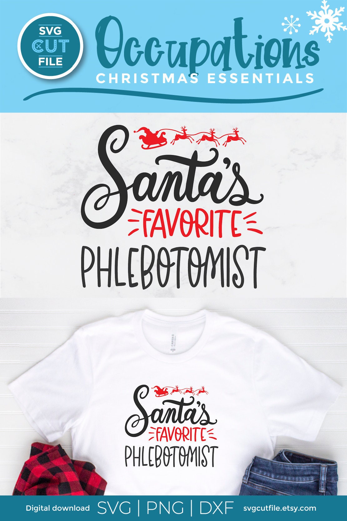Christmas Phlebotomist Svg, Phlebotomist Christmas Svg, Santas Favorite ...
