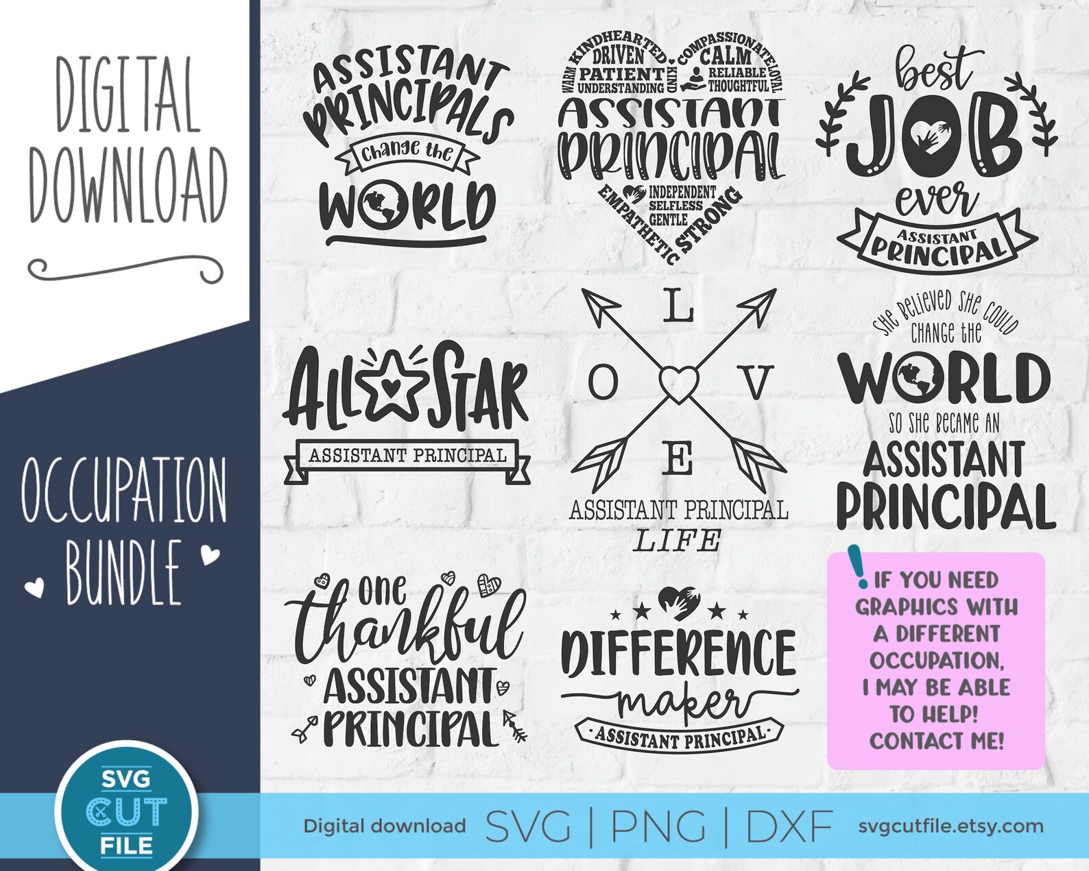 Assistant Principal Svg, Elementary Svg, Assistant Principal Bundle Svg ...