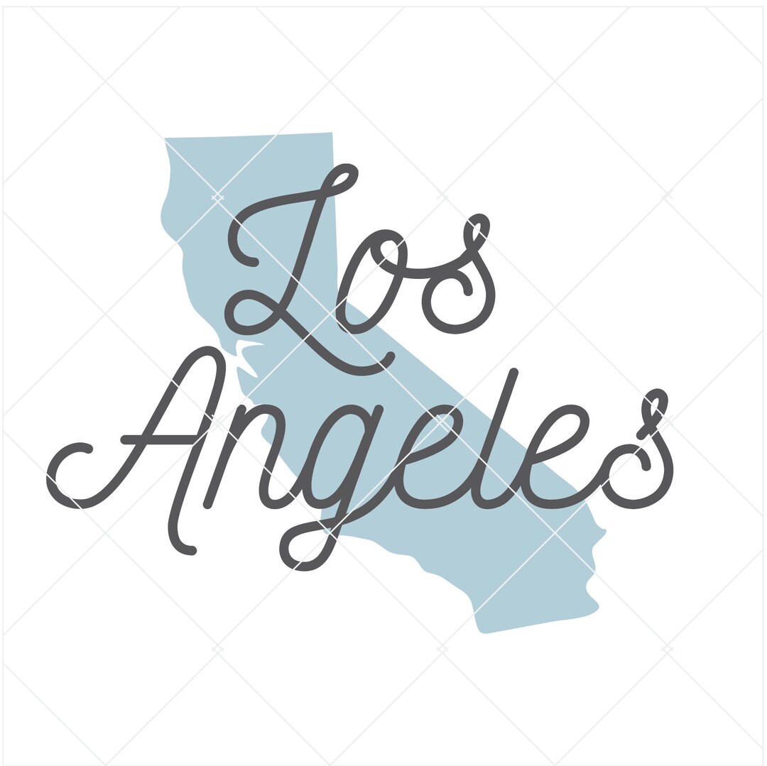 Los Angeles Svg, California Svg, Los Angeles Dxf, Vinyl Decal Svg, Los ...