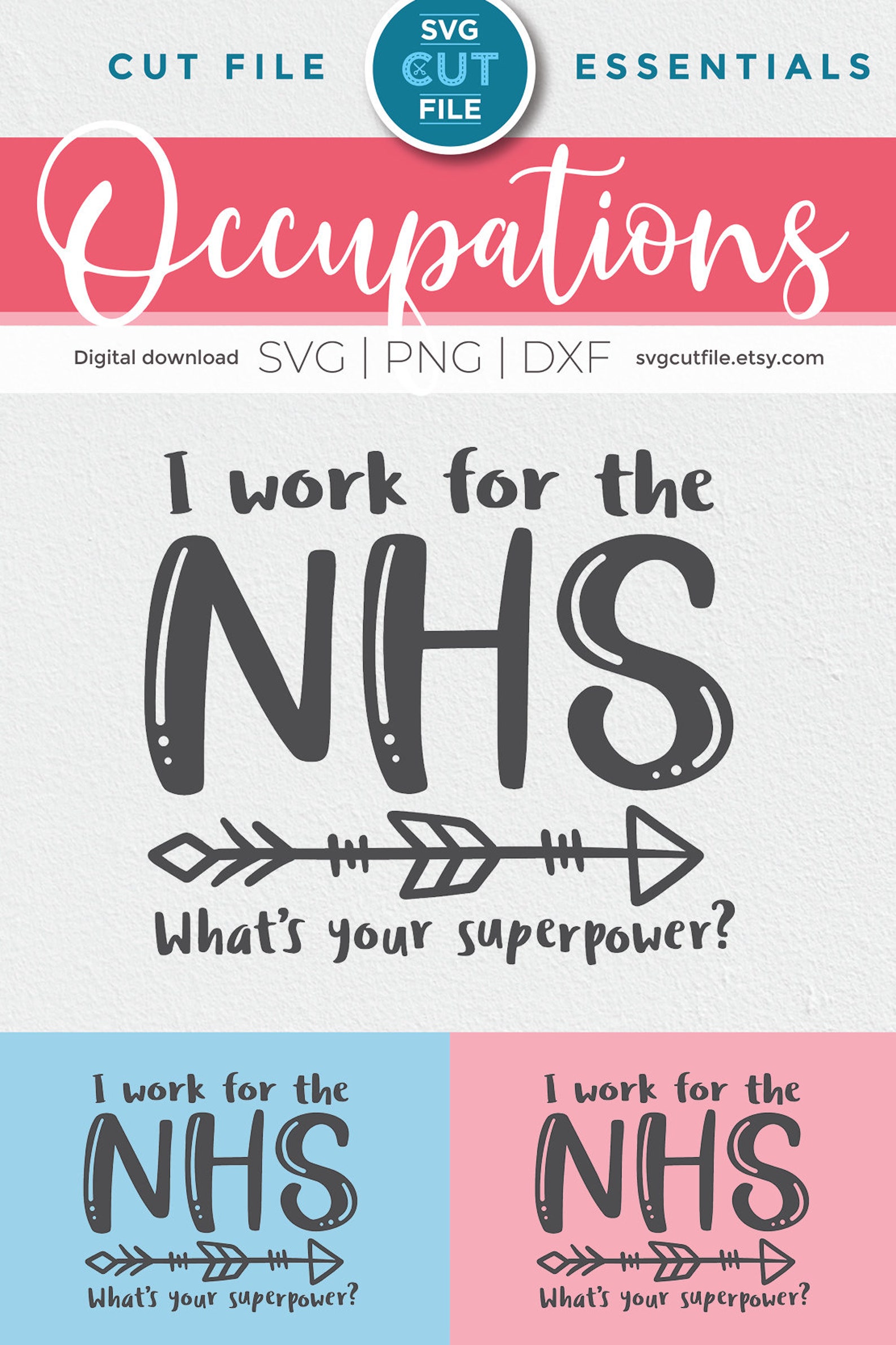 NHS svg super power svg thank you nhs thank you key | Etsy