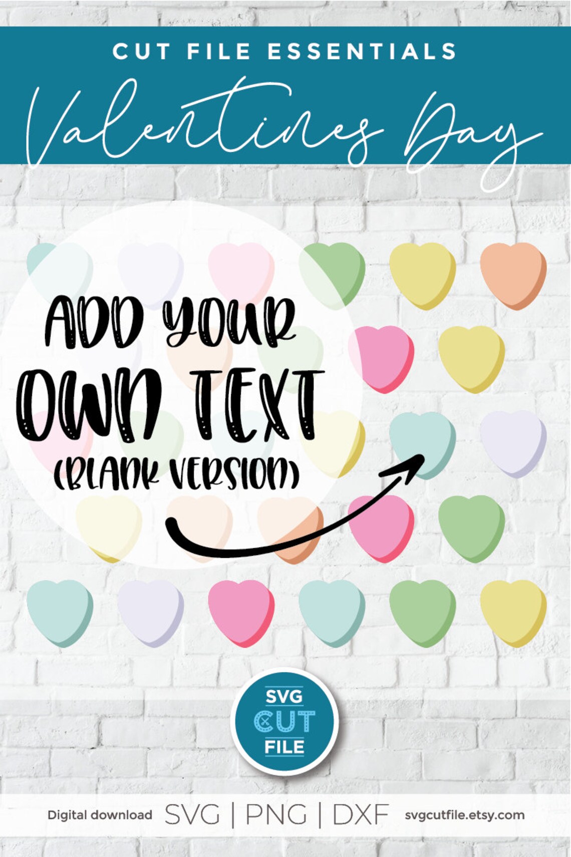 Conversation Hearts Svg Candy Heart Valentine Conversation - Etsy