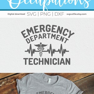 ER Tech Svg, Emergency Department Technician, Emergency Room Technician ...