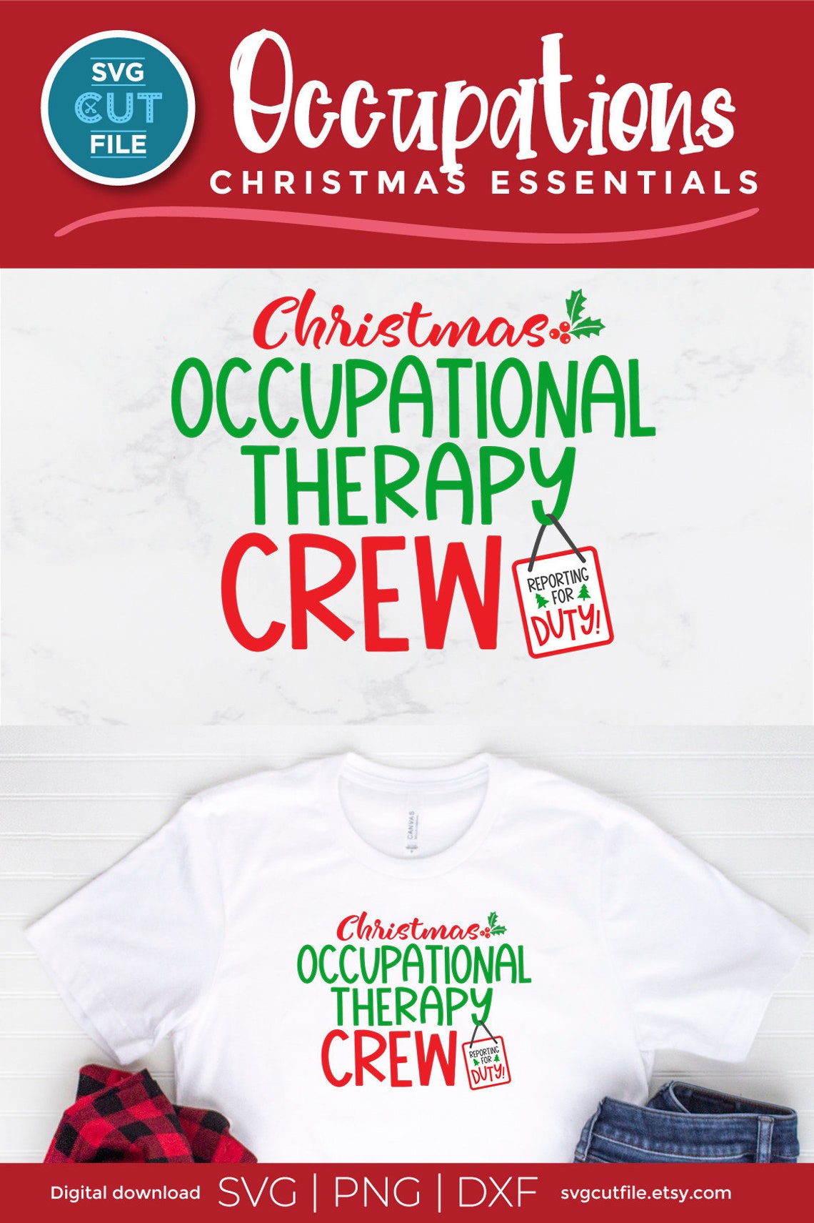 Christmas Occupational Therapy Svg, OT Christmas Crew, Holiday OT Svg ...