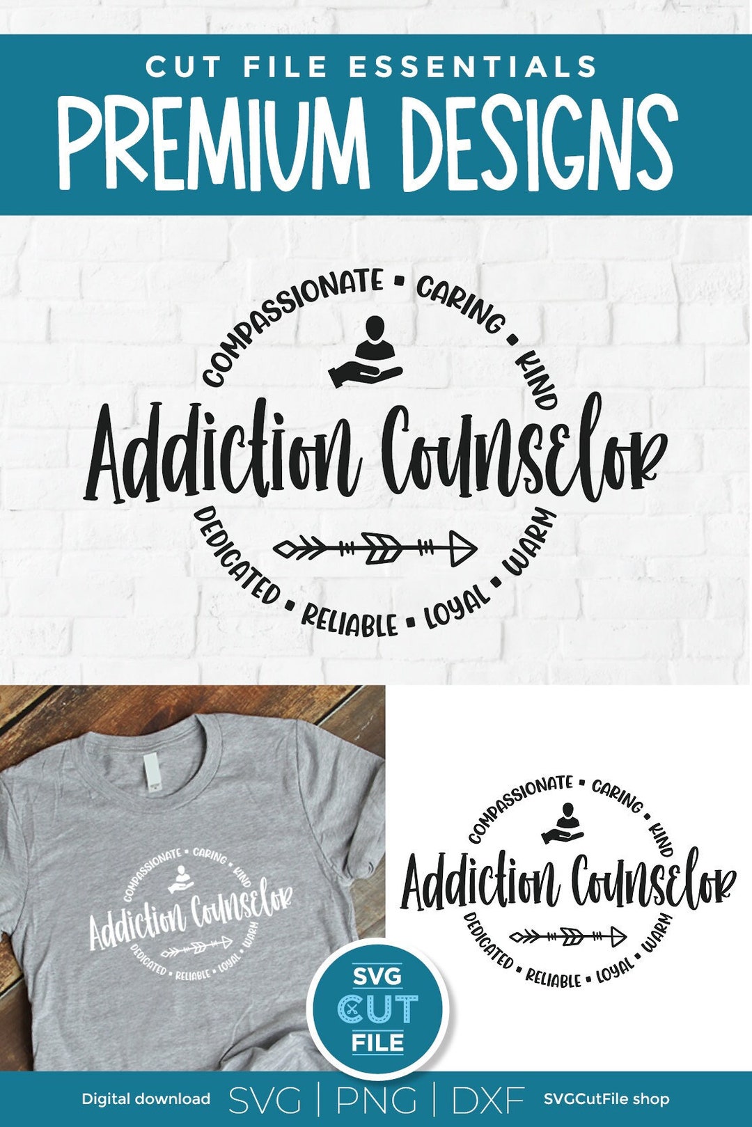 Addiction Counselor SVG, Substance Abuse Counselor SVG, for Men or ...