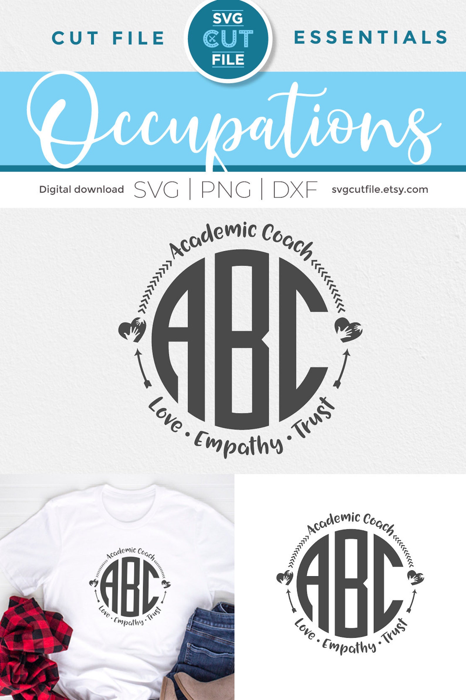 Academic Coach Svg, Ac Svg, Monogram Font, Monogram Svg, Instructional ...