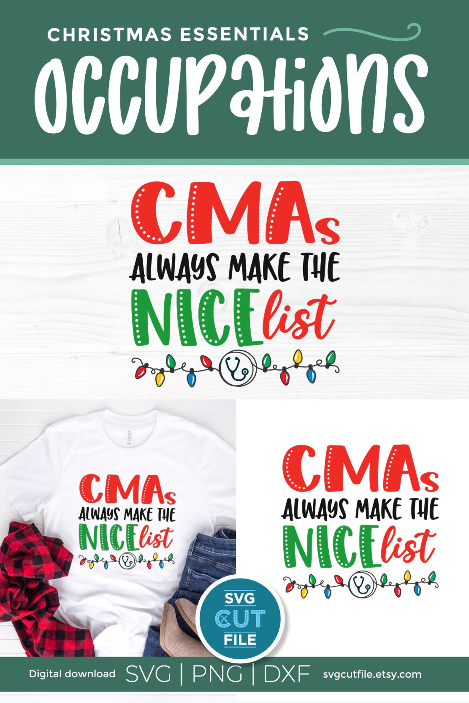 Christmas CMA Svg, CMA Christmas Svg, Certified Medical Assistant ...