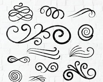 Curly Cue Svg - Etsy Australia