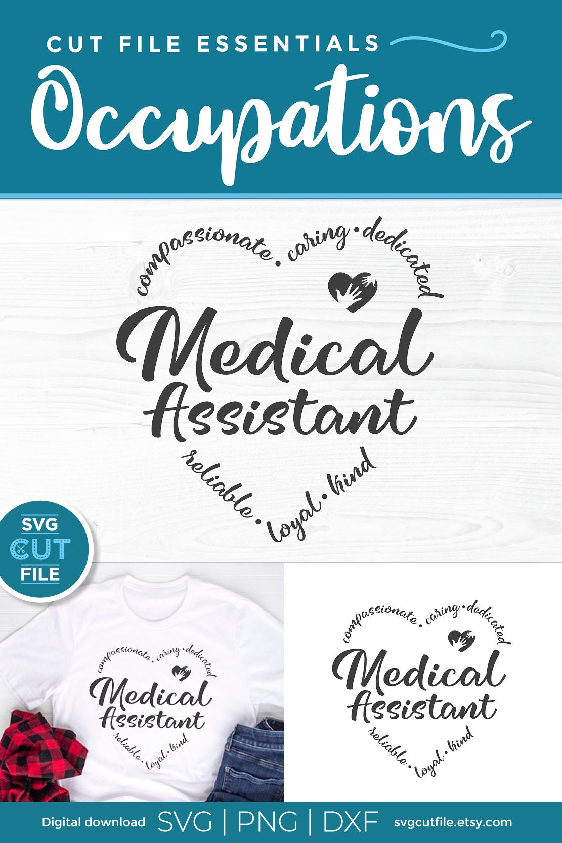 Medical Assistant svg MA svg heart svg MA life MA gift | Etsy