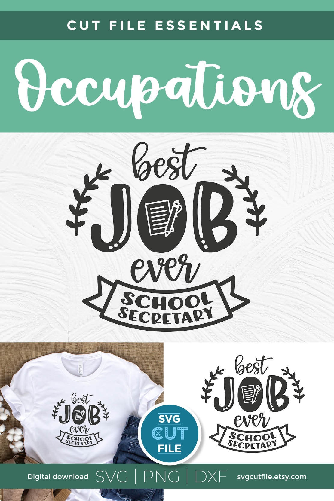 School Secretary Svg Secretary Svg Best Job Ever - Etsy