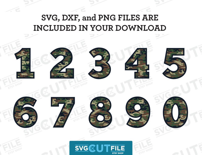 Camoflauge svg camouflage svg number svg numbers svg camo | Etsy