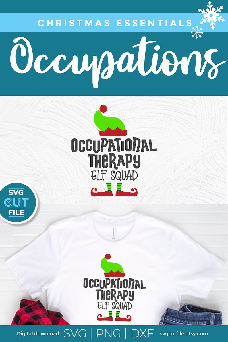 Christmas Occupational Therapy svg Occupational Therapy elf | Etsy