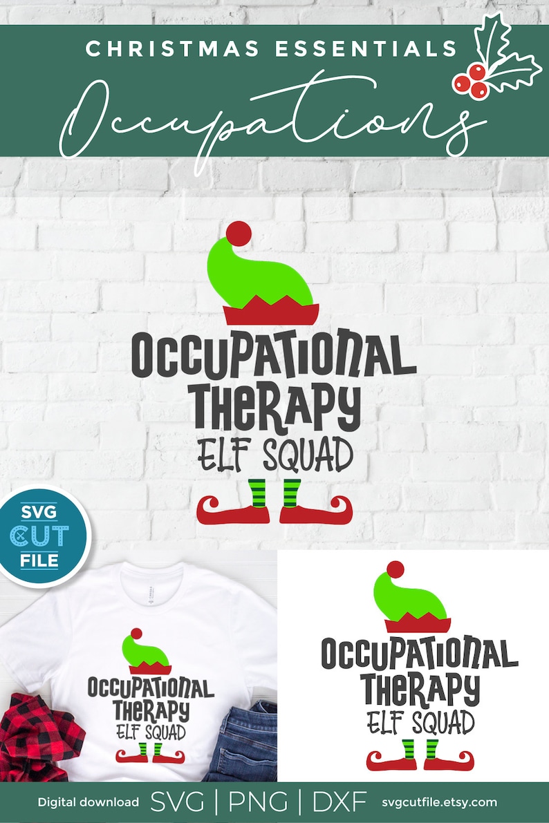 Christmas Occupational Therapy svg Occupational Therapy elf | Etsy