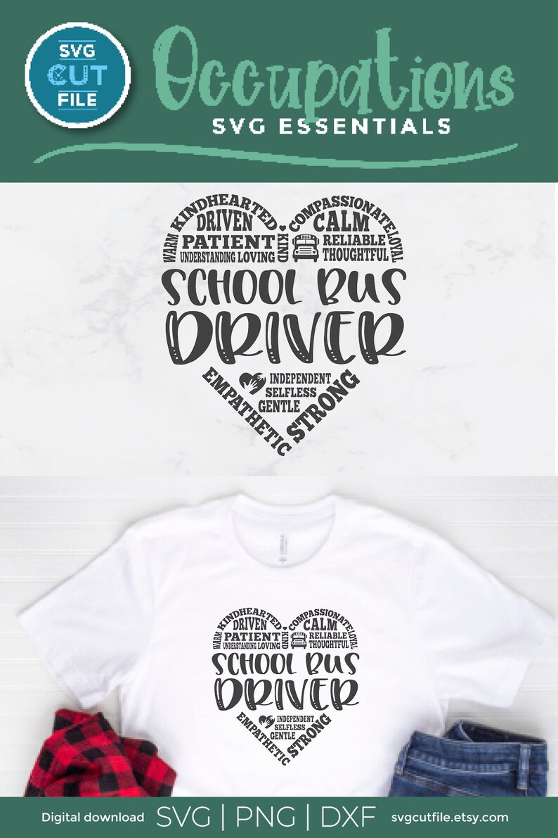 Bus Driver Svg, Schoolbus Driver Svg, Appreciation, Svg Dxf Png, School ...
