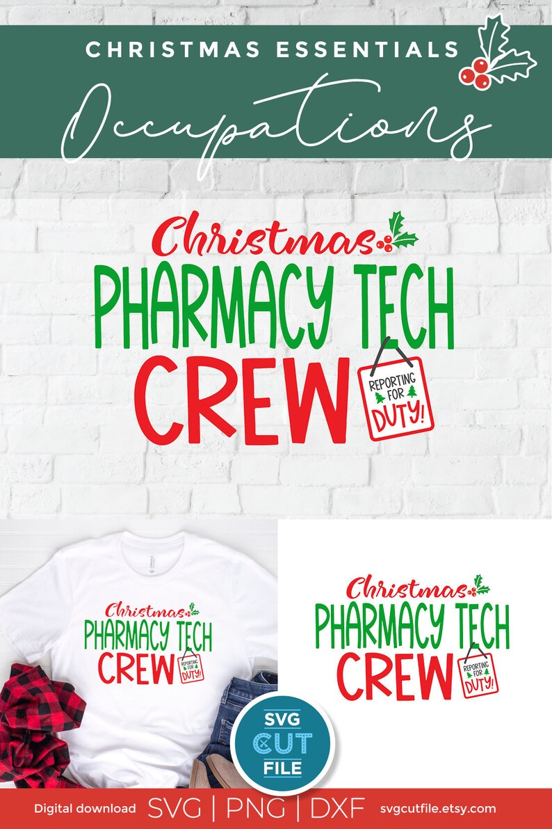 Christmas Pharmacy Tech Svg Pharmacy Technician Christmas - Etsy