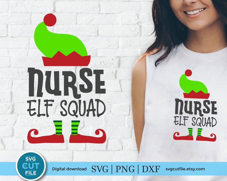 Christmas Nurse Svg Elf Squad Svg Holiday Nurse Svg Png Dxf - Etsy
