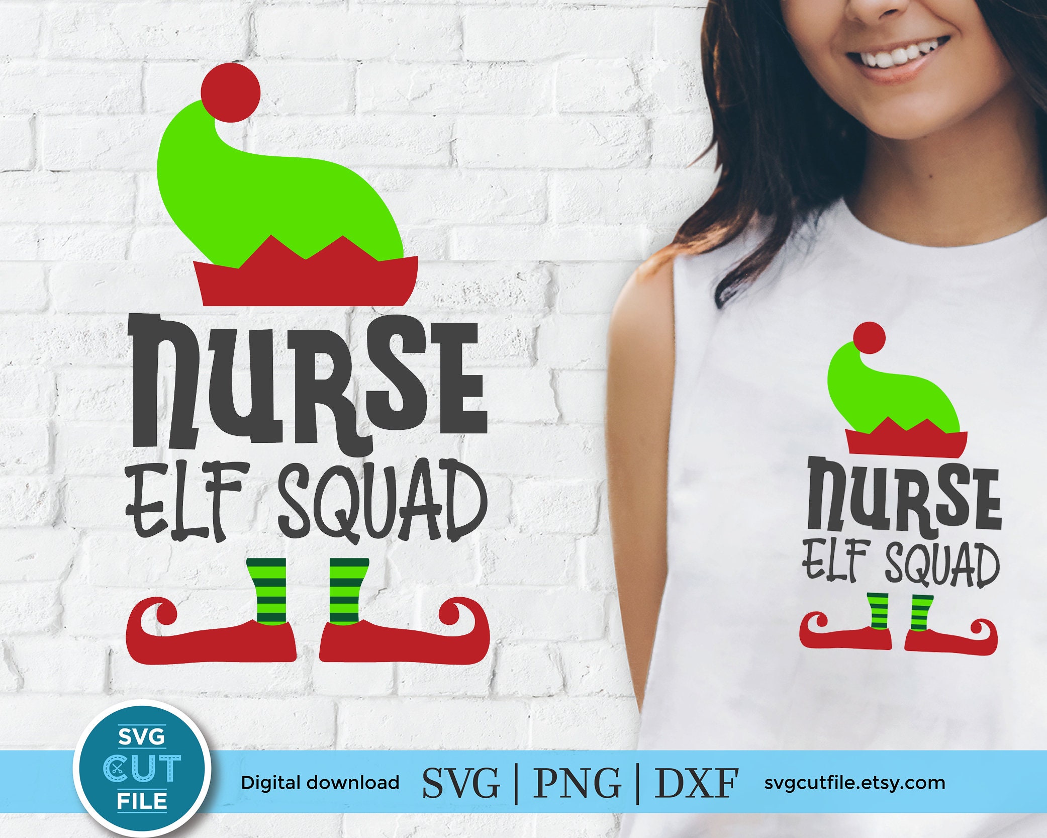 Christmas Nurse Svg, Elf Squad Svg, Holiday Nurse Svg, Png Dxf Svg ...