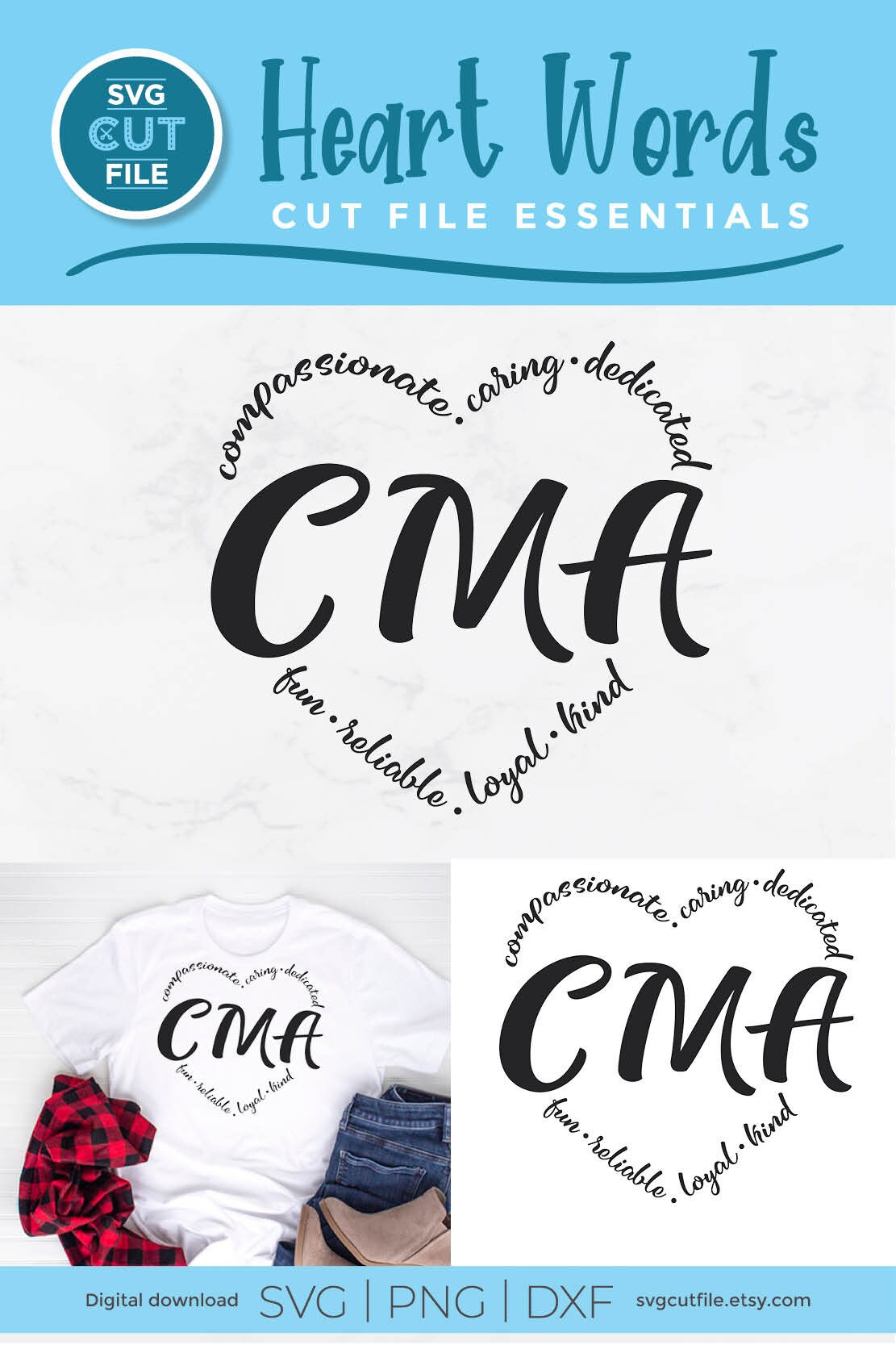 Certified Medical Assistant Svg CMA Svg Heart Svg CMA Life - Etsy