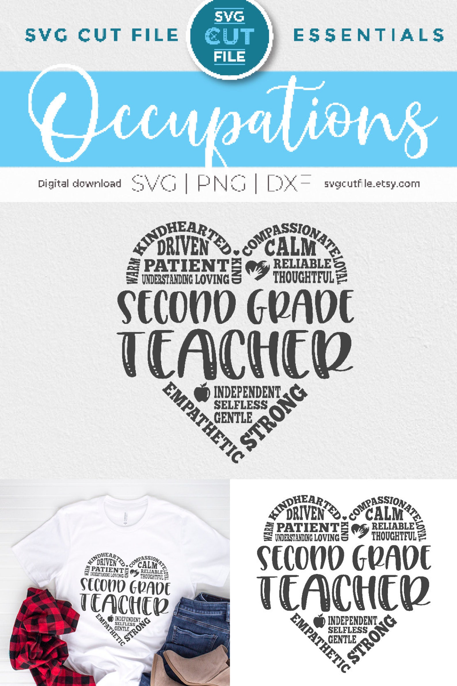 2nd Grade Teacher svg second grade teacher svg 2nd Grade | Etsy