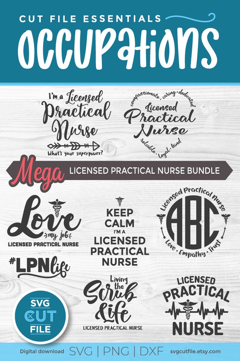LPN Svg Licensed Practical Nurse Svg Nursing Svg Nurse - Etsy