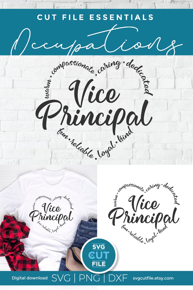 Vice Principal Svg Assistant Principal Svg Heart Svg Middle | Etsy