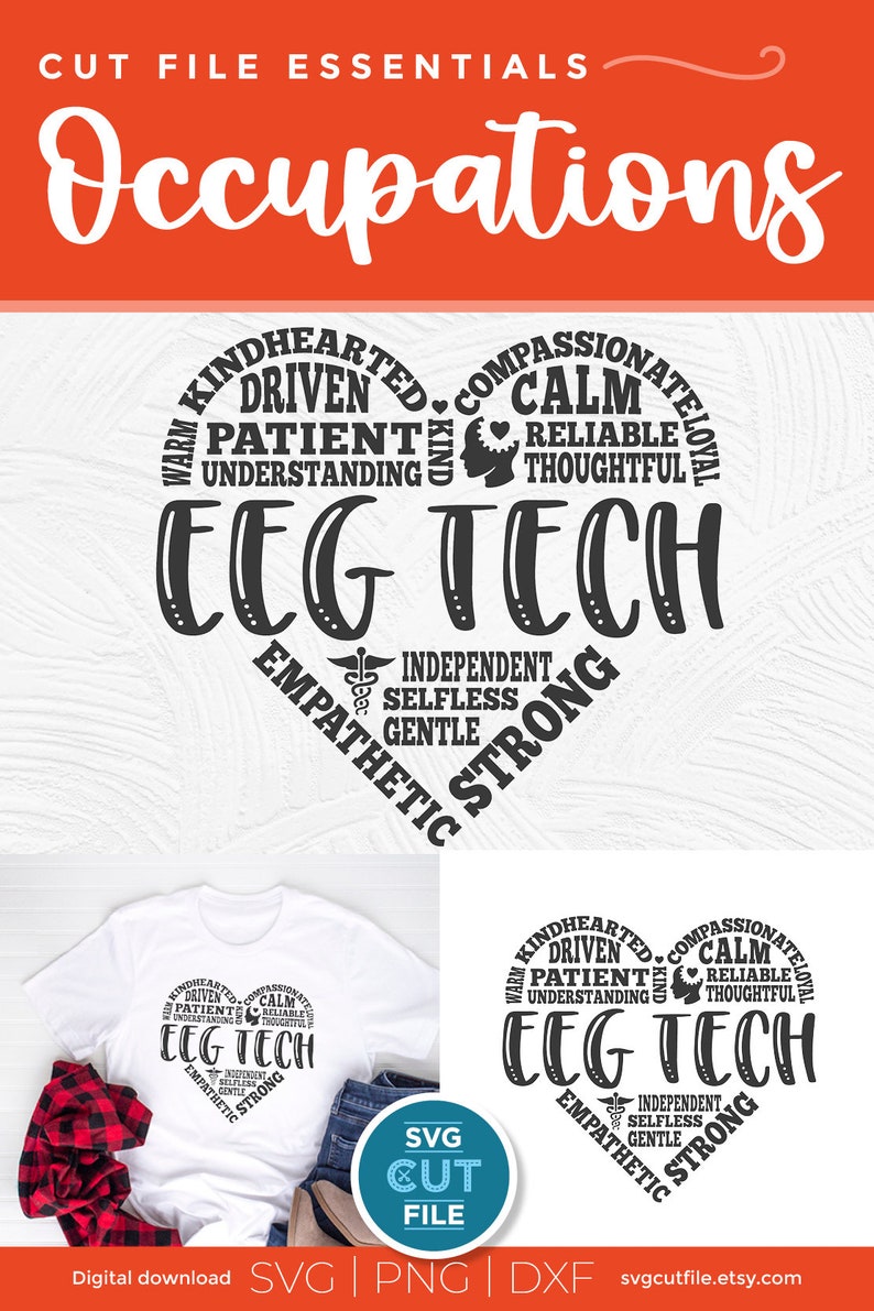 EEG Tech Svg Electroencephalograph Svg EEG Technologist Svg - Etsy
