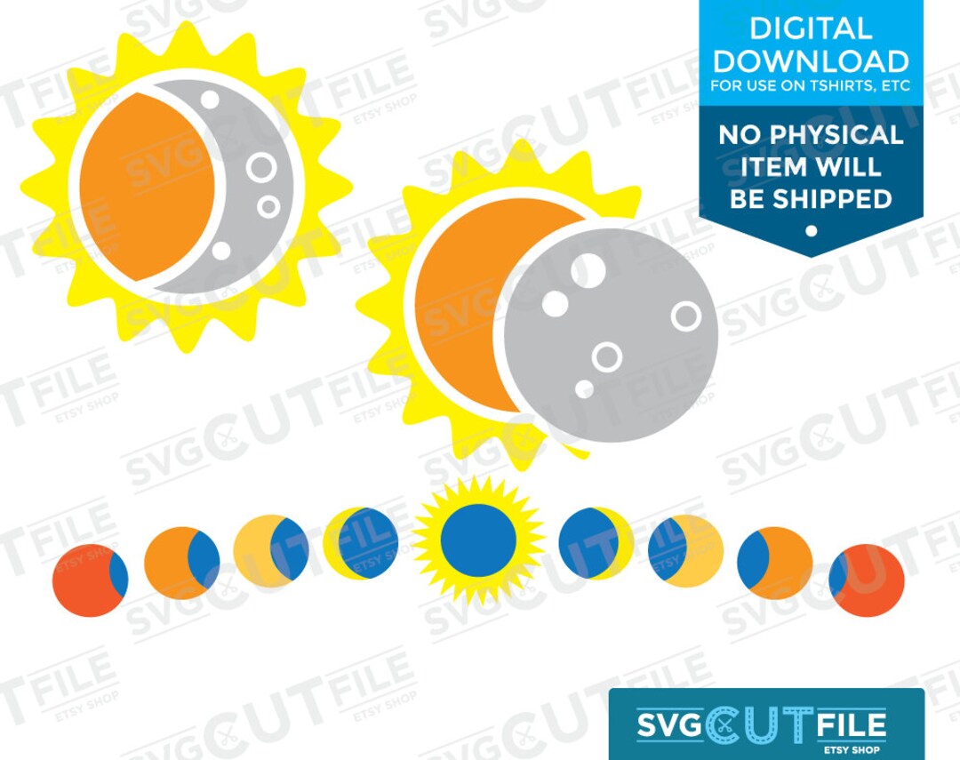 Sun Moon Svg, Solar Eclipse Svg, Sun and Moon Svg,solar Svg, Sun ...