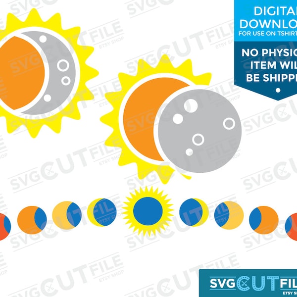Solar Eclipse Svg - Etsy