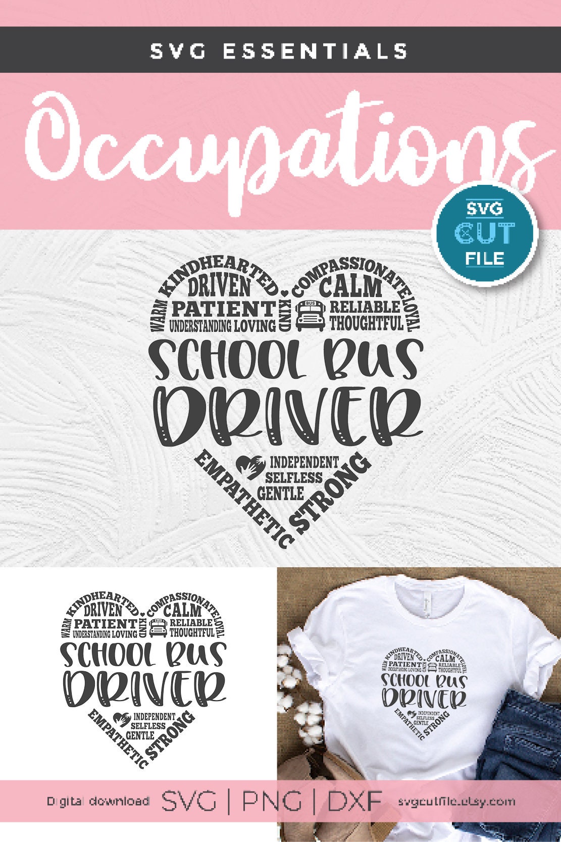 Bus Driver Svg, Schoolbus Driver Svg, Appreciation, Svg Dxf Png, School ...